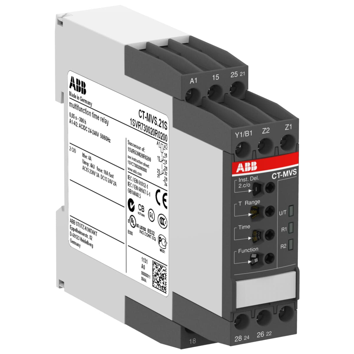 ABB 1SVR730020R0200, CT-MVS.21S, Multifonksiyonel Zaman Rölesi, 0.05sn ...